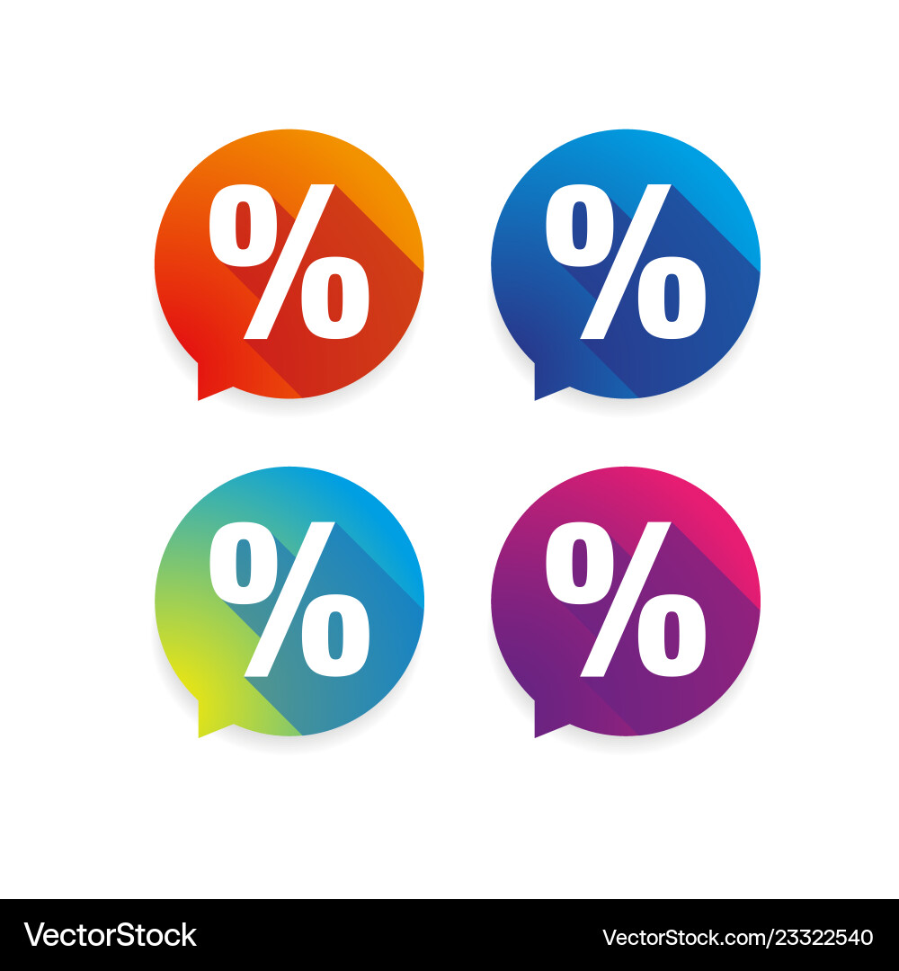 Percent sign label sale Royalty Free Vector Image