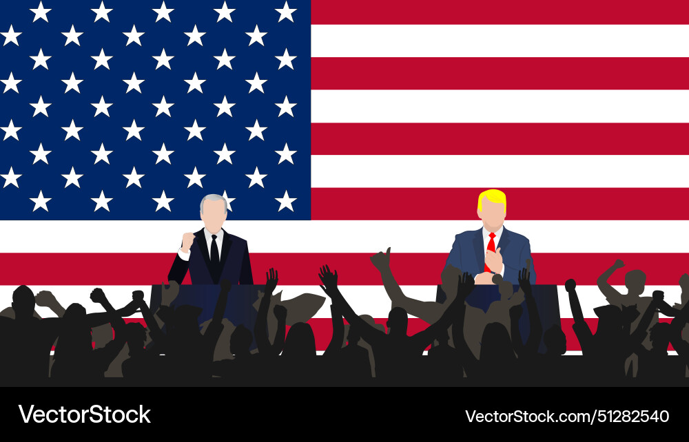 Presidential election debate Royalty Free Vector Image