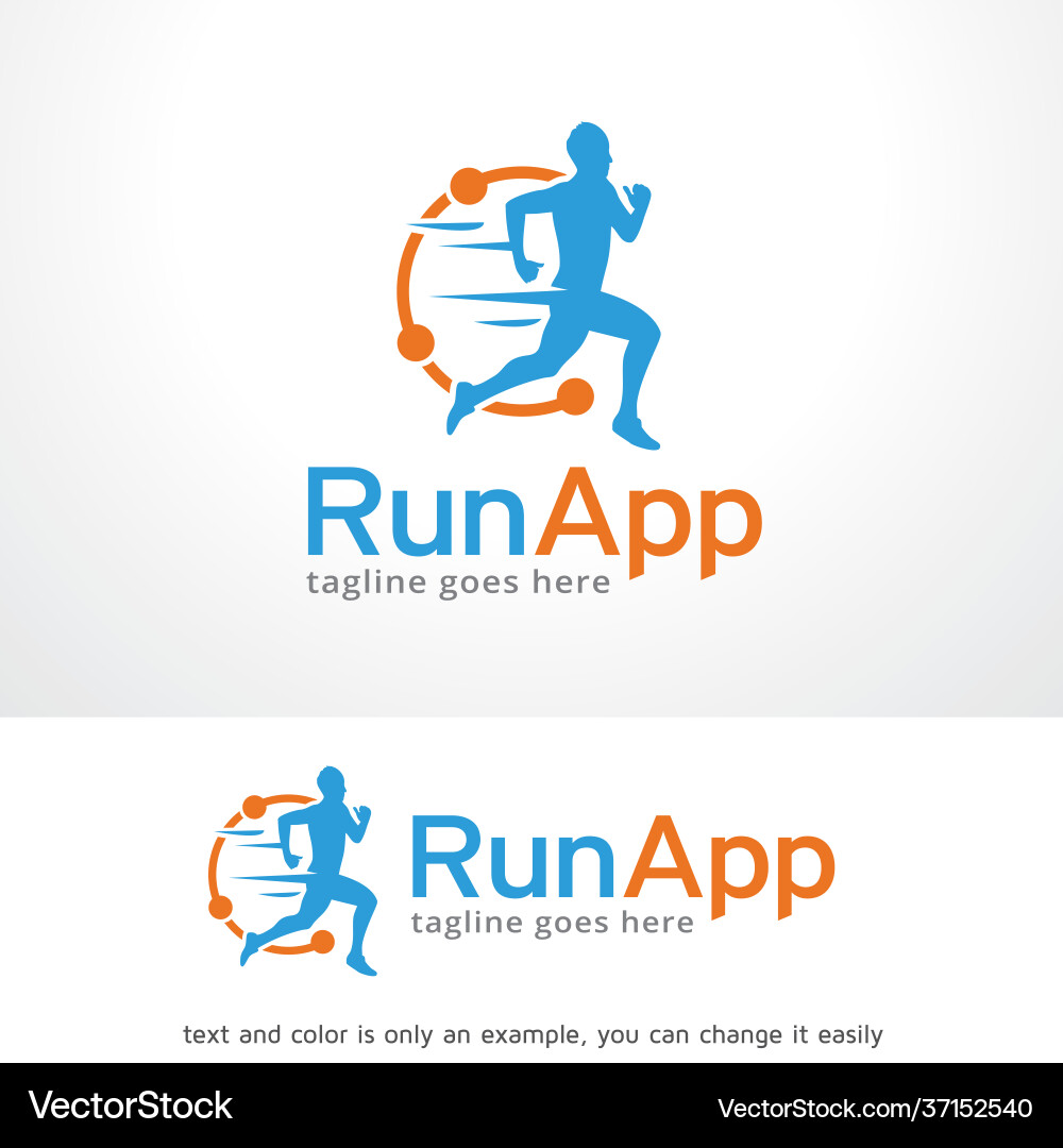 Run logo template Royalty Free Vector Image - VectorStock