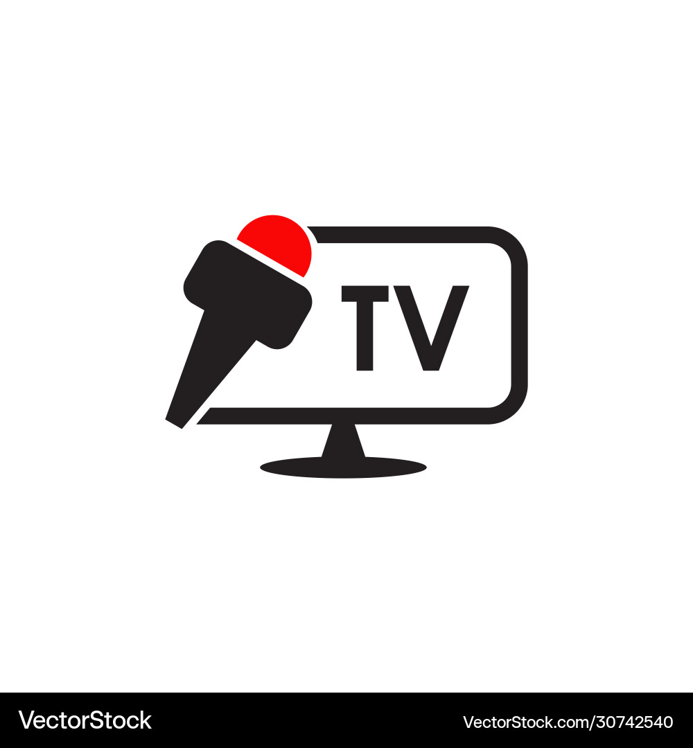 Tv or television channel logo design template Vector Image
