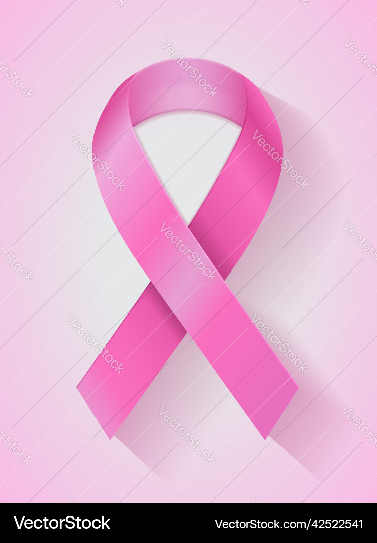 Breast cancer ribbon Royalty Free Vector Image