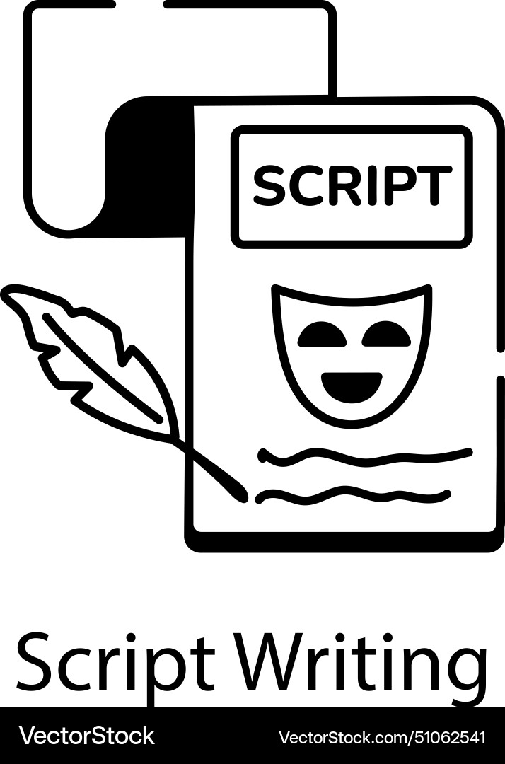 Content writing linear icons Royalty Free Vector Image