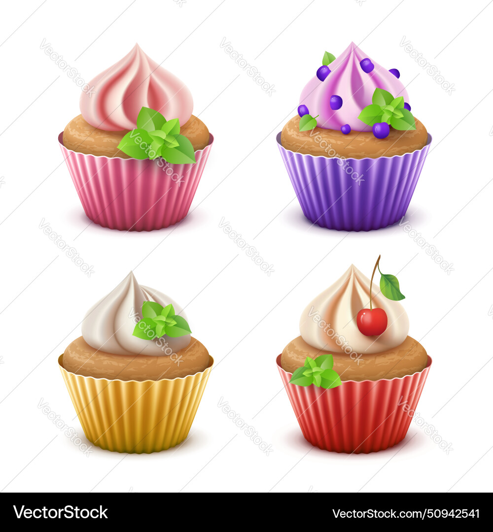 Cupcakes Royalty Free Vector Image - VectorStock