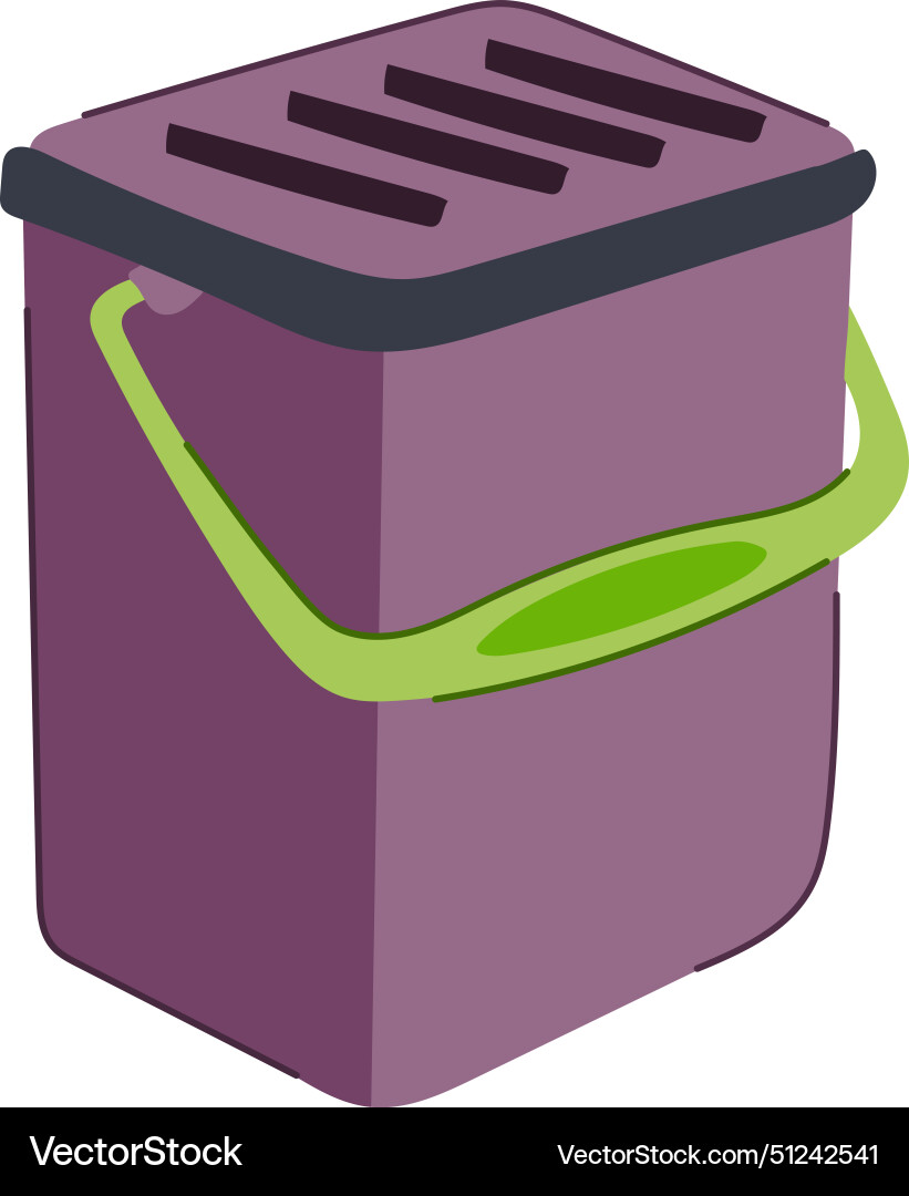 Garbage compost bin cartoon Royalty Free Vector Image
