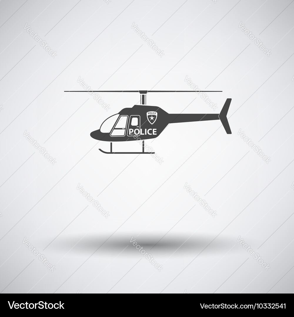 Police helicopter icon Royalty Free Vector Image