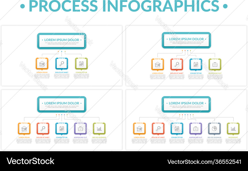 Process infographics Royalty Free Vector Image