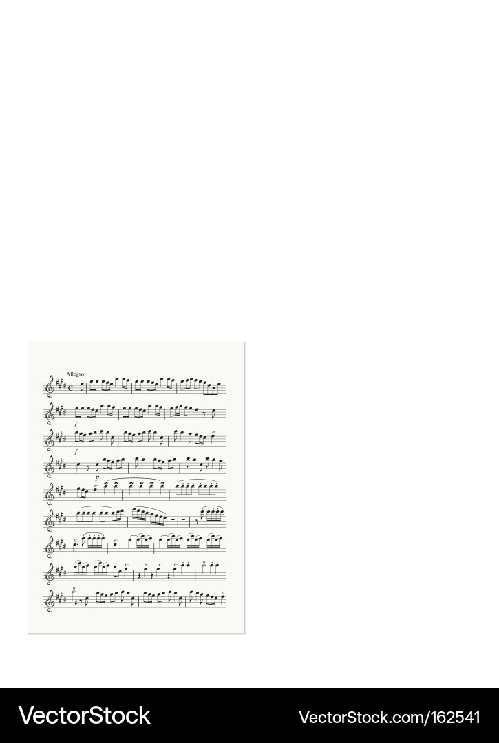 Sheet of notes Royalty Free Vector Image - VectorStock