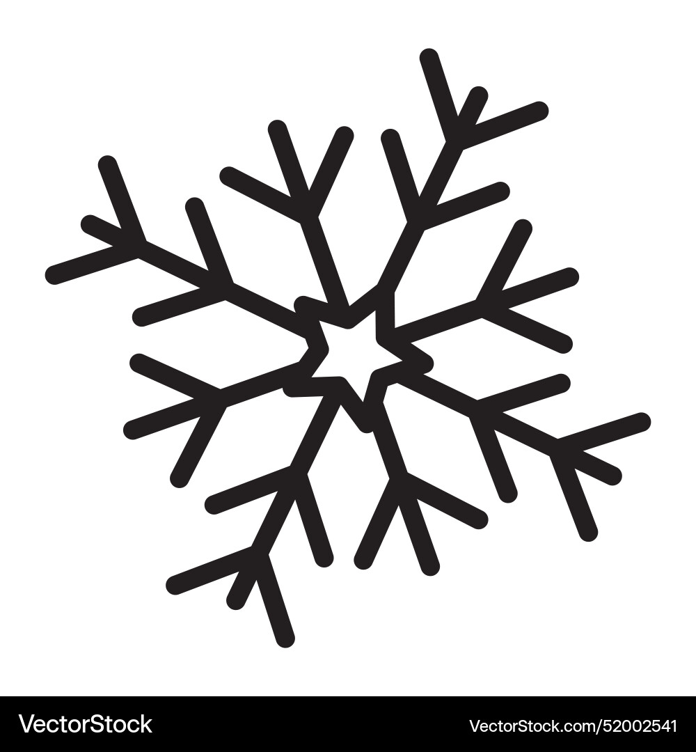 Snowflake emblem representing cold weather Vector Image