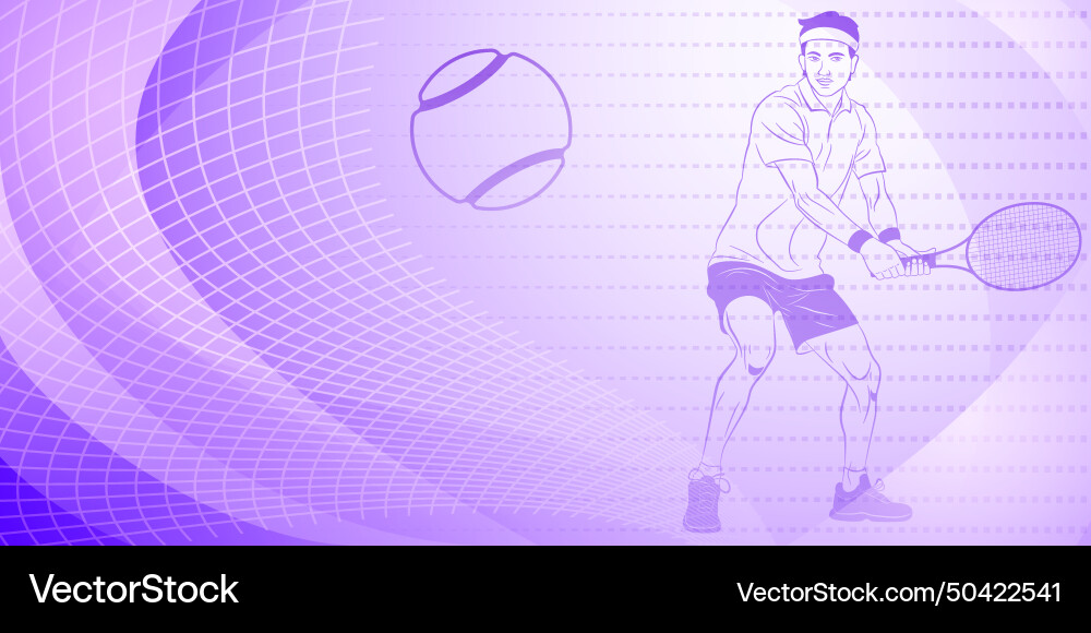 Tennis themed background Royalty Free Vector Image