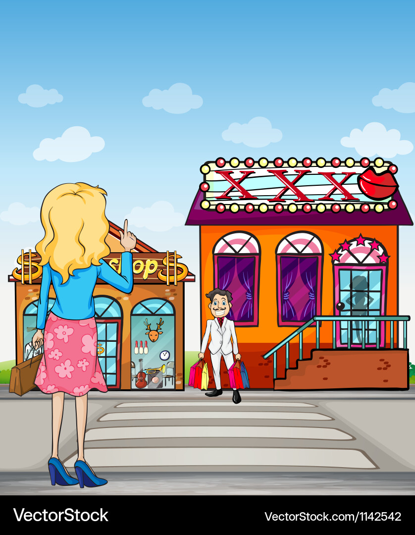 A girl making sign to wait Royalty Free Vector Image