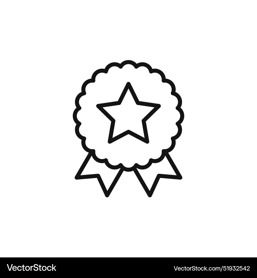 Achievement badge icon perfect for awards Vector Image