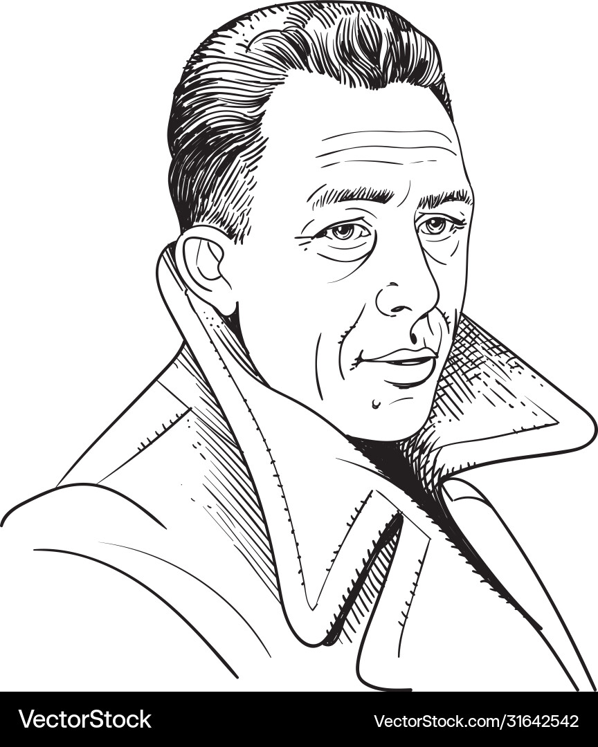 Albert camus Royalty Free Vector Image - VectorStock