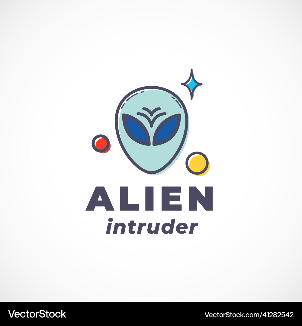 Alien intruder abstract sign symbol logo Vector Image