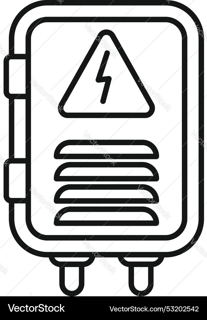 Electric fuse box with high voltage sign Vector Image