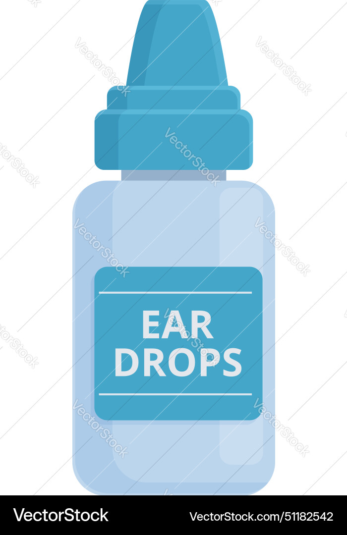Plastic ear drops bottle icon cartoon Royalty Free Vector