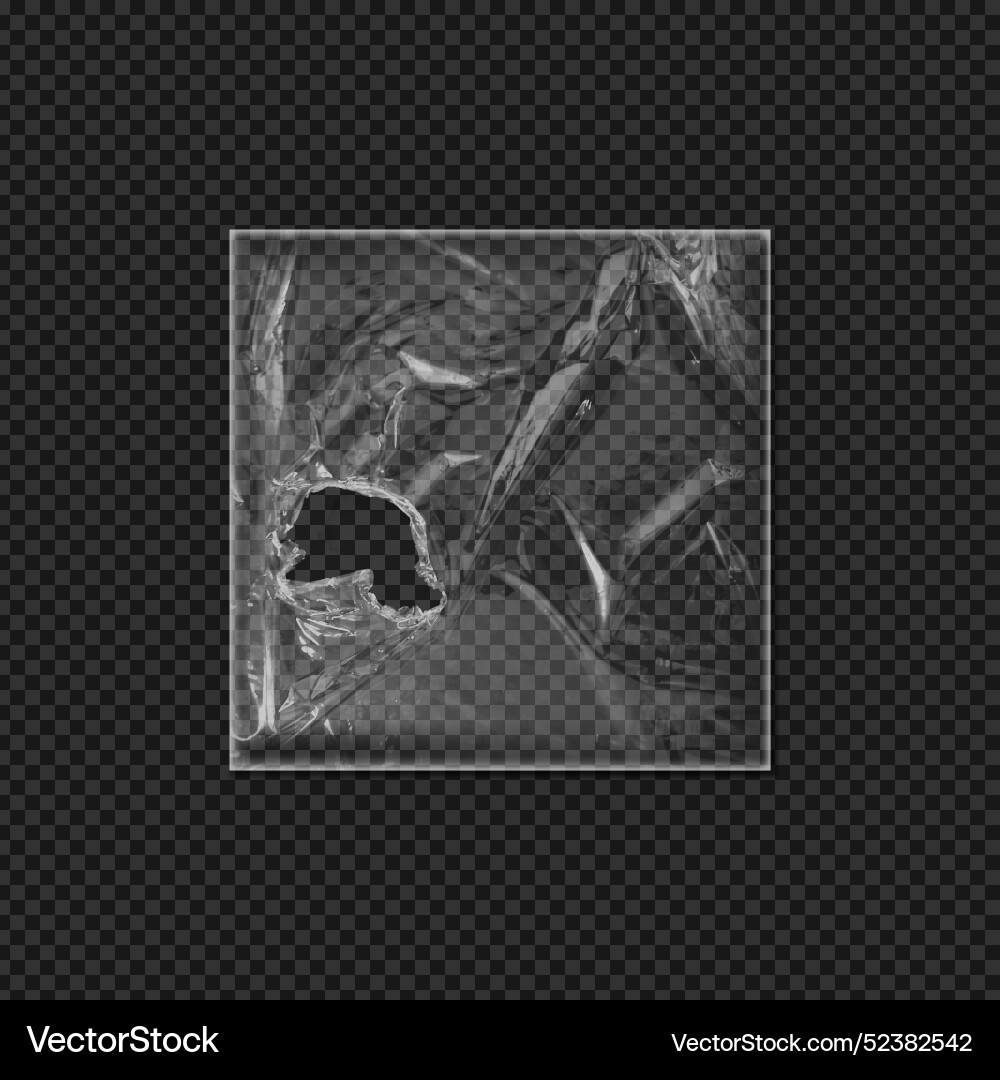 Torn plastic vinyl wrap Royalty Free Vector Image