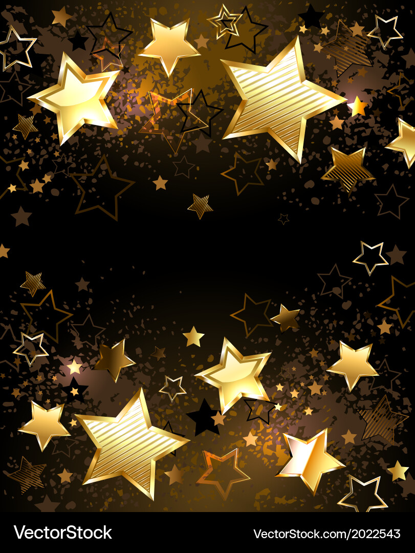 Background with golden stars Royalty Free Vector Image