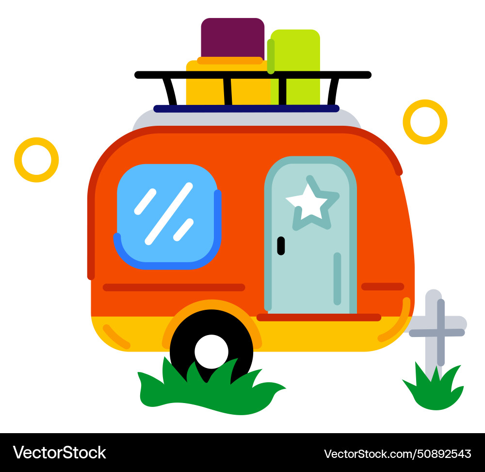 Caravan Royalty Free Vector Image - VectorStock