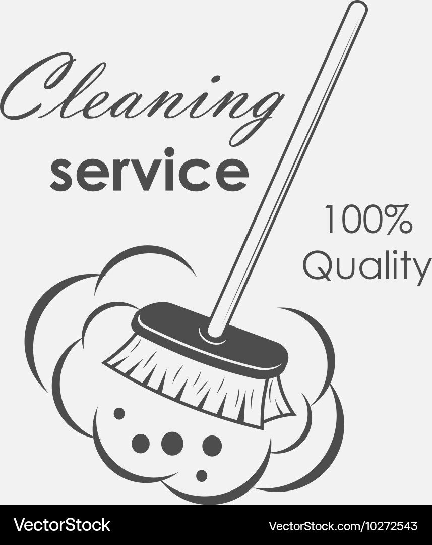 Cleaning service emblems Royalty Free Vector Image