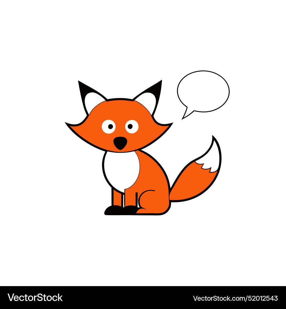 Fox speaks icon Royalty Free Vector Image - VectorStock