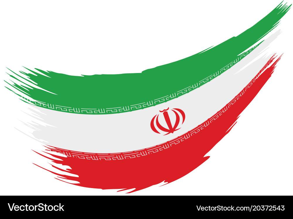 Iran flag Royalty Free Vector Image - VectorStock