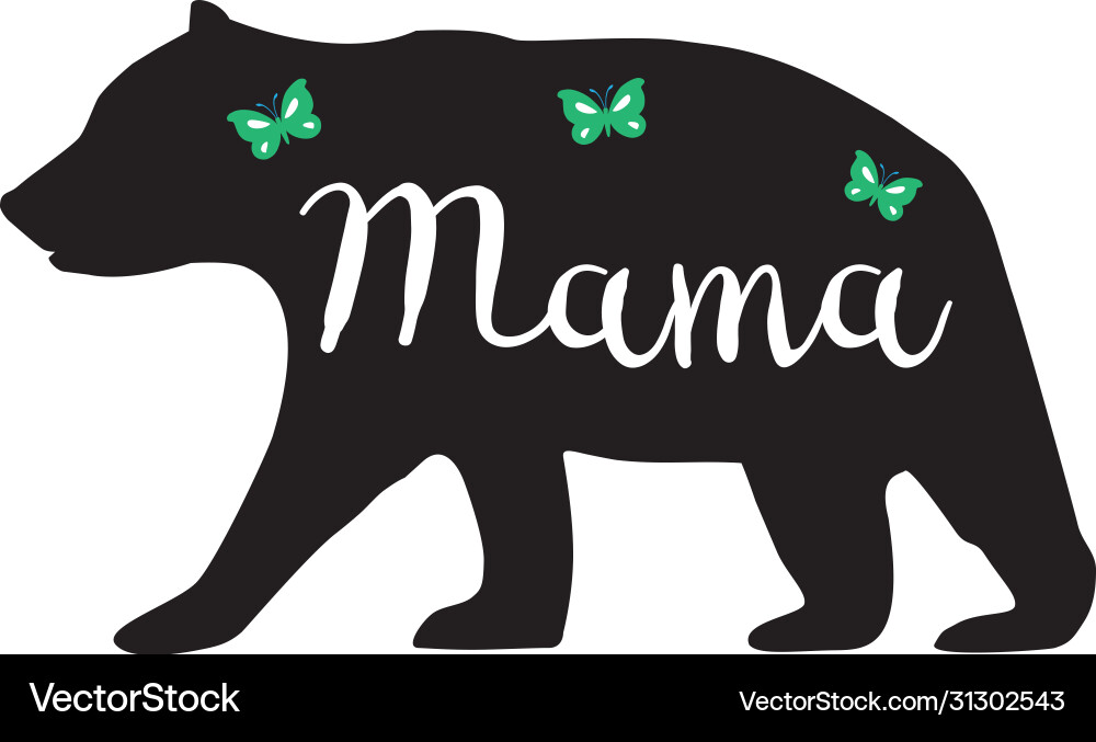 Mama bear Royalty Free Vector Image - VectorStock