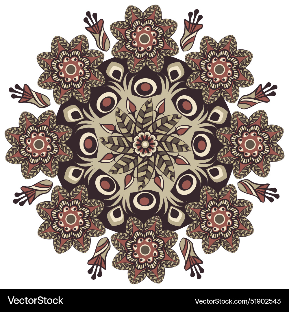 Mandalas pattern for coloring book Royalty Free Vector Image