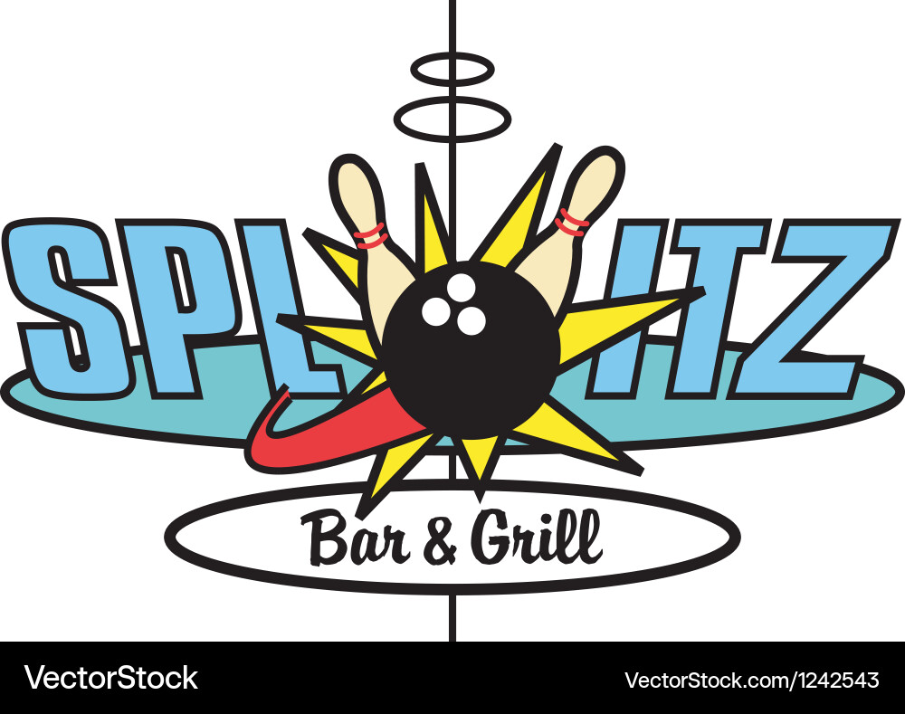 Retro bowling alley signs Royalty Free Vector Image