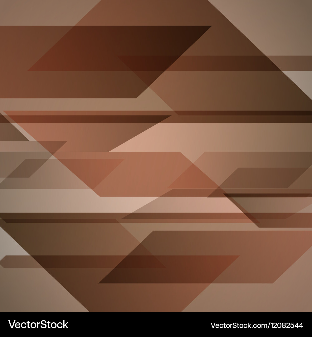 Abstract brown background with geometric shapes Vector Image
