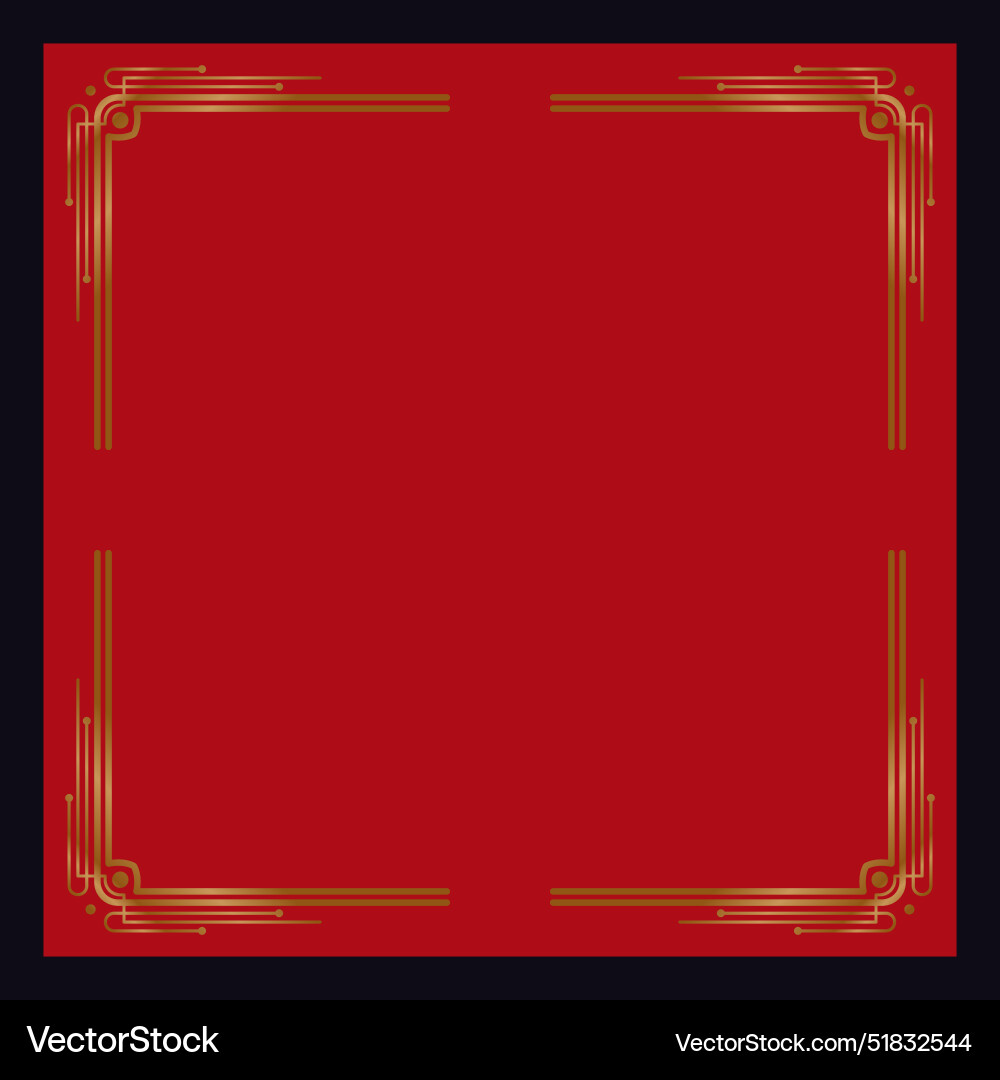 Art deco frame artwork graphic pattern in vintage Vector Image