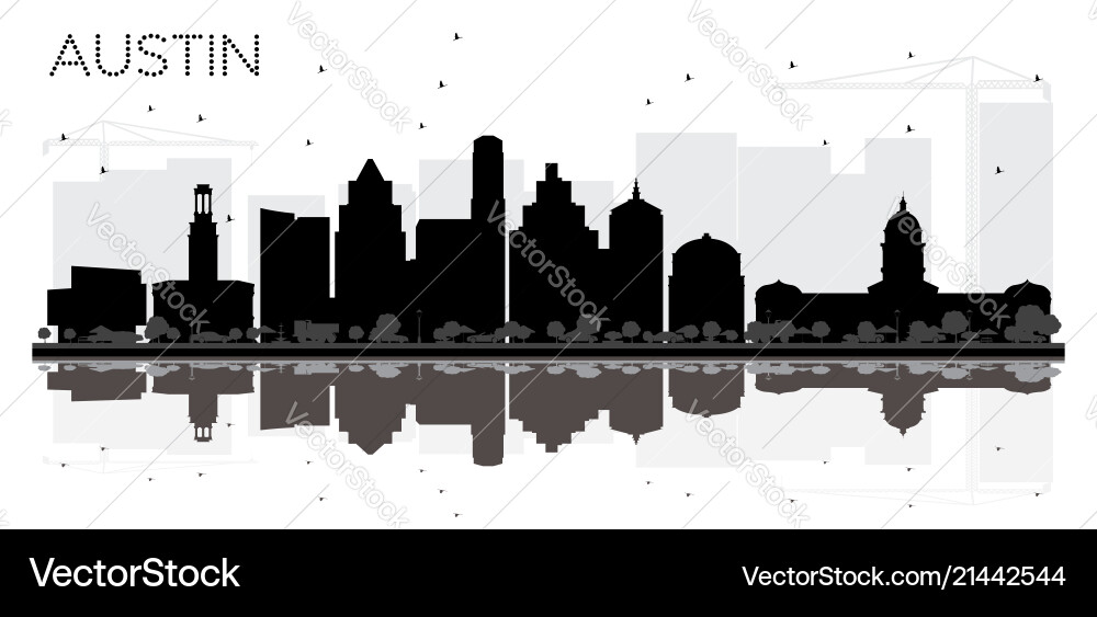 Austin Texas City Skyline Royalty Free Vector Image