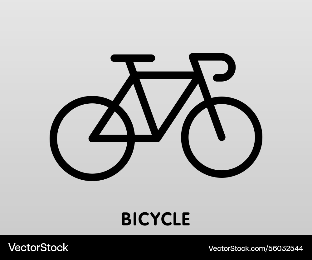 Bicycle vehicle line icon Royalty Free Vector Image