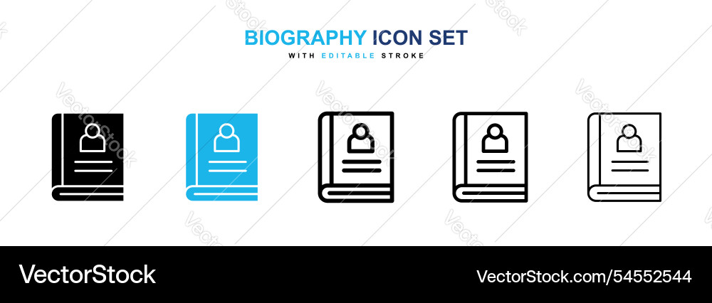 Biography icon Royalty Free Vector Image - VectorStock
