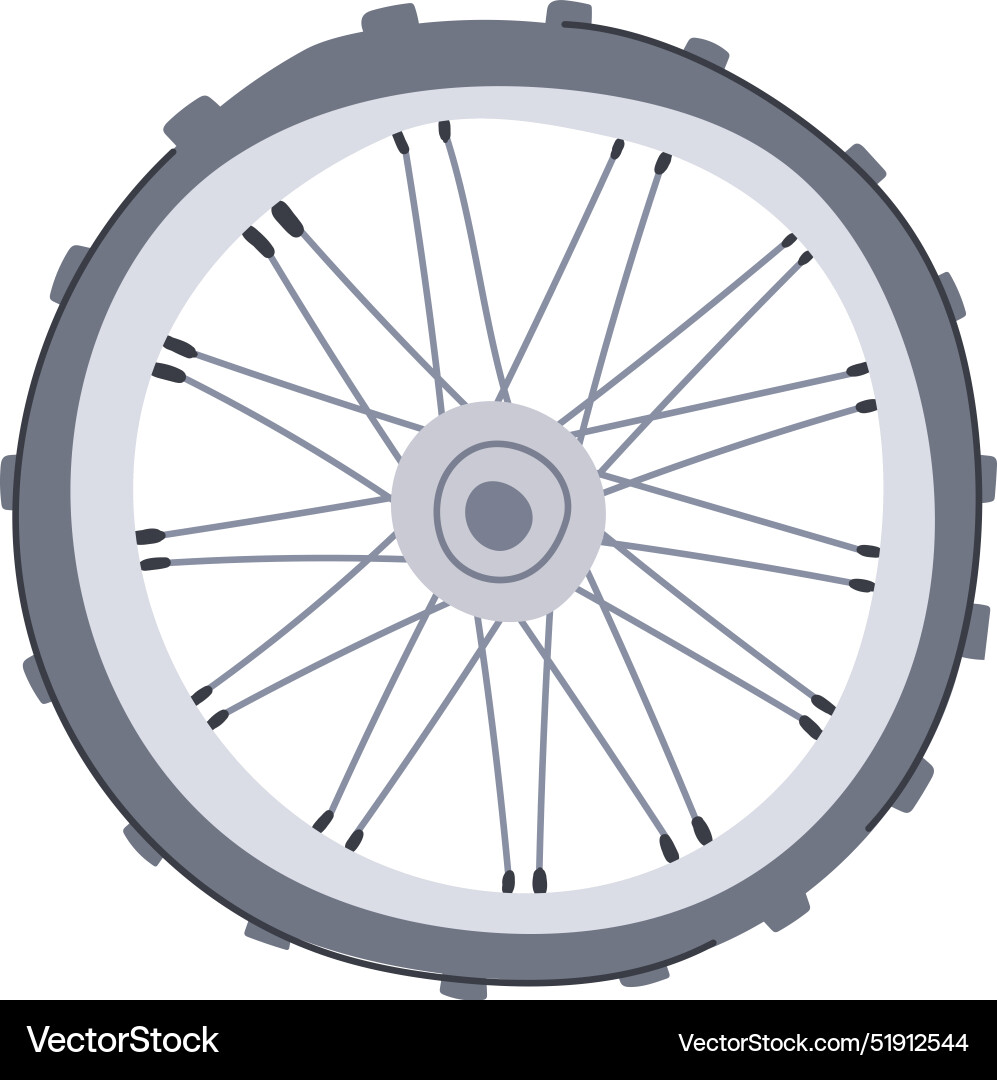 Cycle wheel bike cartoon Royalty Free Vector Image