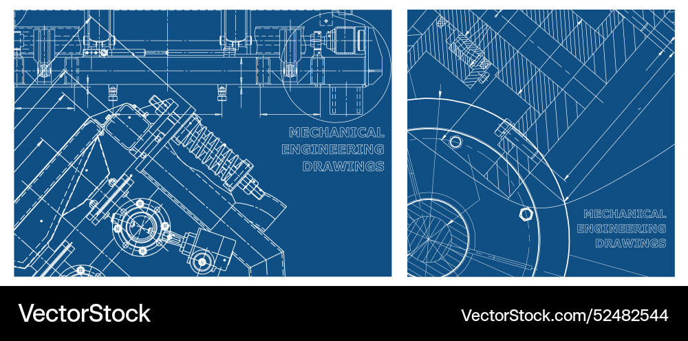 Engineering set cover flyer banner background Vector Image