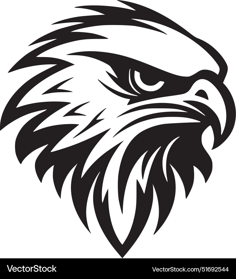 Falcon - black and white isolated icon Royalty Free Vector