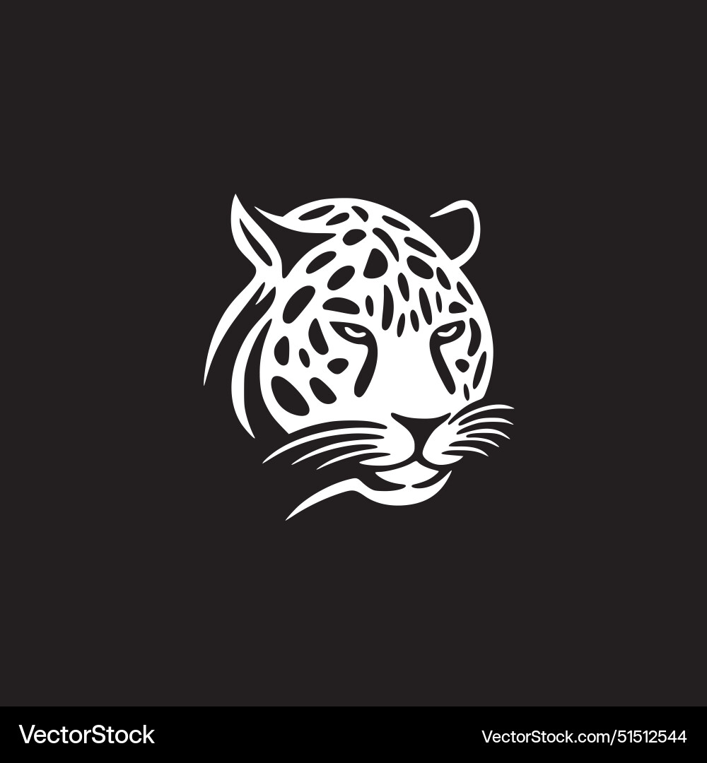 Leopard - black and white Royalty Free Vector Image