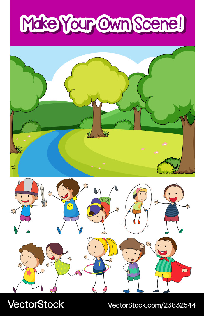 Make your own scene Royalty Free Vector Image - VectorStock