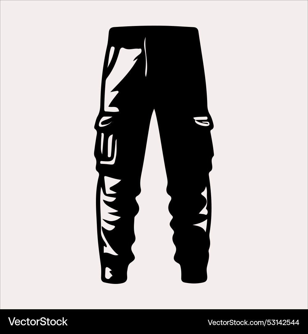 Modern and fashionable pants silhouette Royalty Free Vector