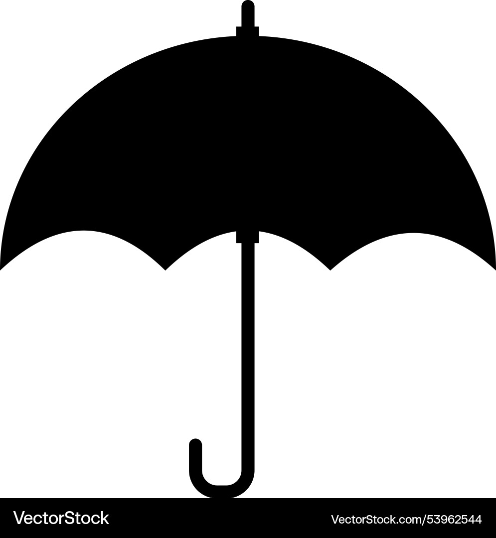 Umbrella protection - simple icon Royalty Free Vector Image