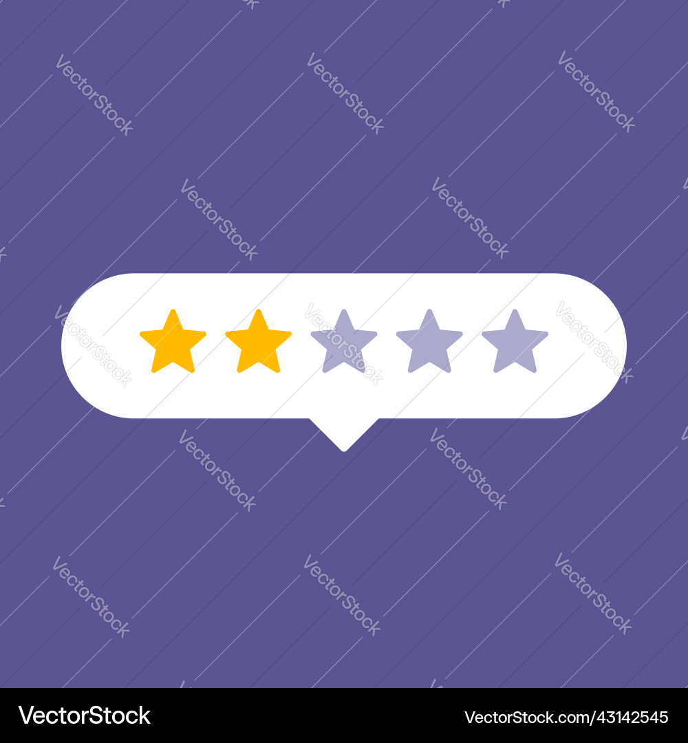 2 of 5 star rating icon Royalty Free Vector Image