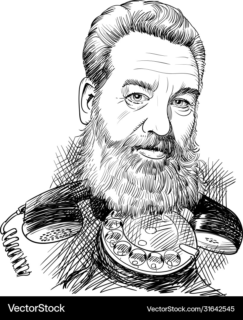 Alexander graham bell Royalty Free Vector Image