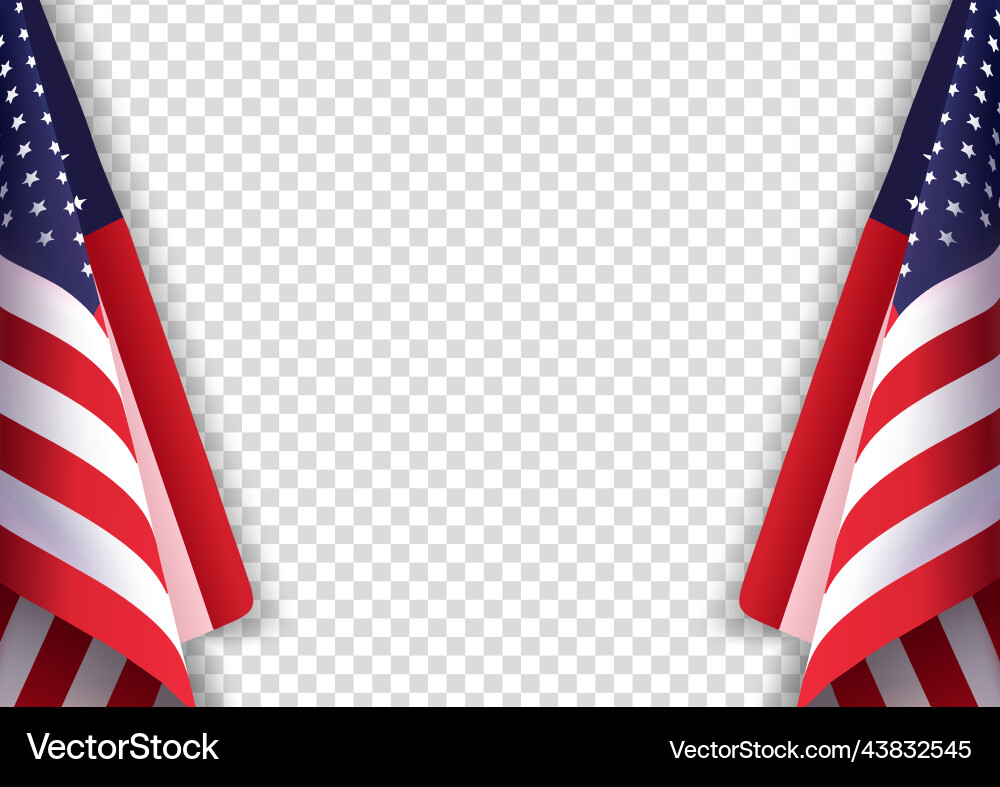American flag on an empty background Royalty Free Vector