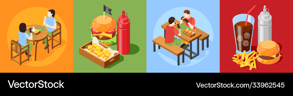 Burger house design concept Royalty Free Vector Image