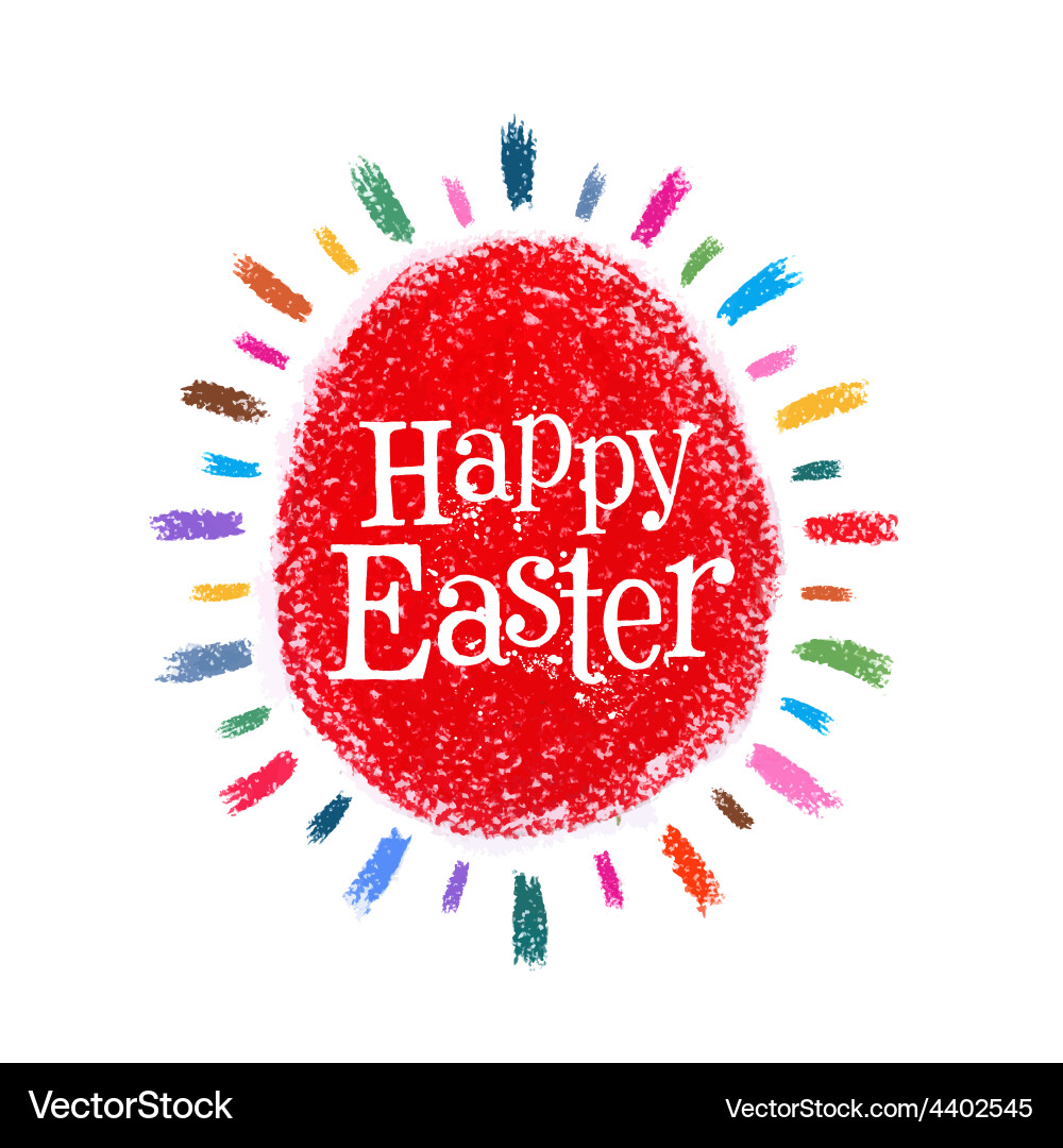 Happy easter logo design template holiday Vector Image