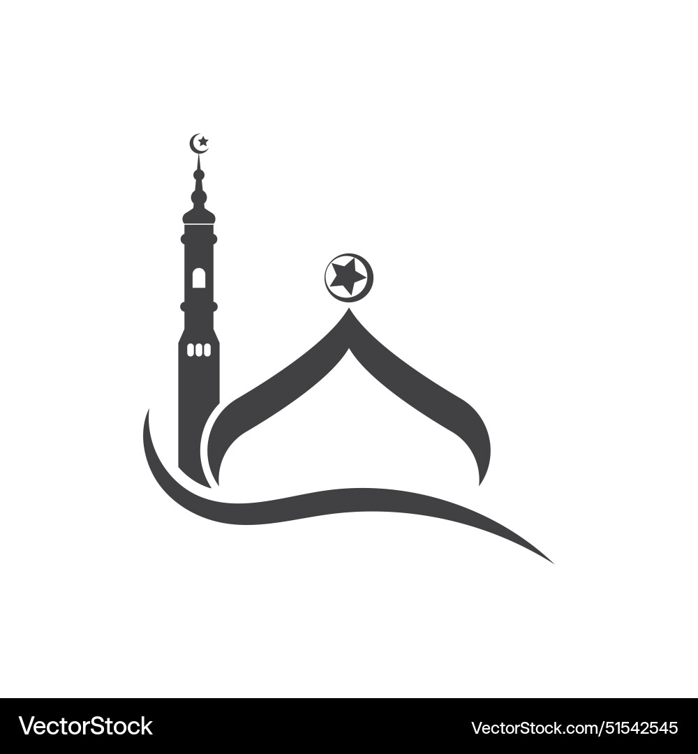 Islamic mosque logo Royalty Free Vector Image - VectorStock