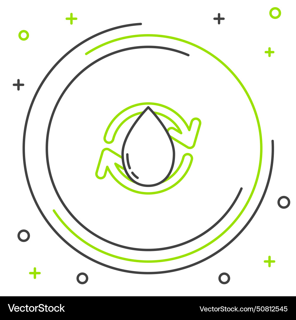 Line oil drop icon isolated on white background Vector Image