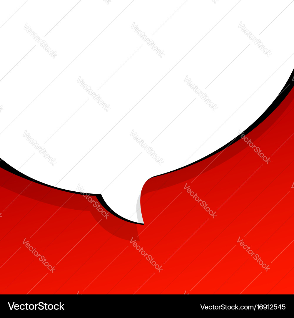 Pop art chat bubble in comics book style blank Vector Image