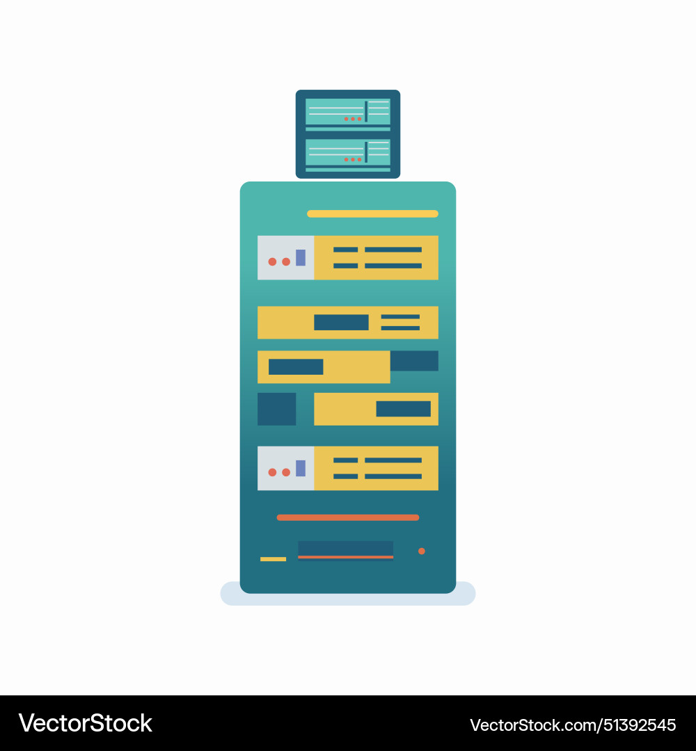 Server rack isolated on white background Vector Image