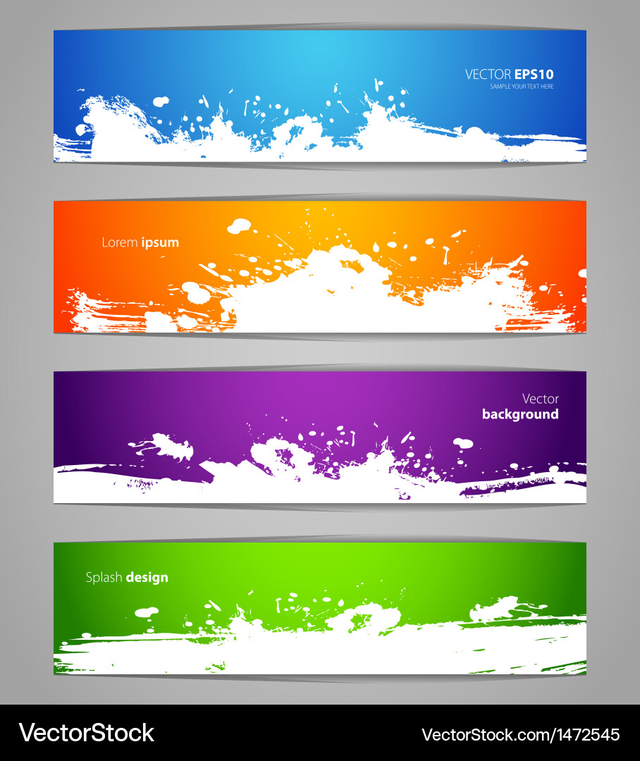Splash banners Royalty Free Vector Image - VectorStock